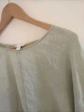 J. Jill | Tops | J Jill Pure Jill Large Garment Dyed Linen Boxy Fit Top ...